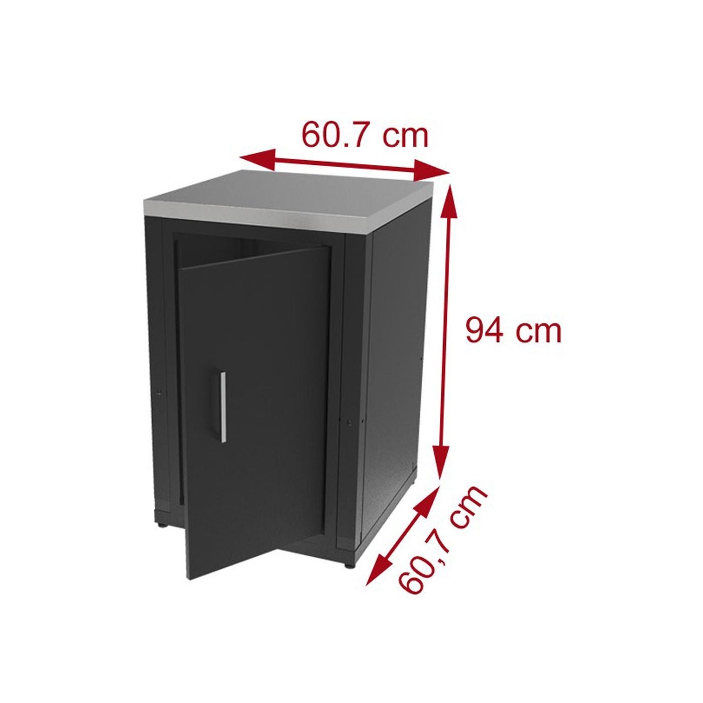 Modulo Piano Con anta e mensola interna L 60,7 x P 60,7 x H 90cm ...
